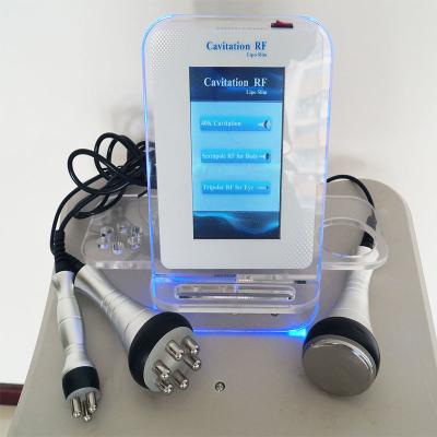 China 3 In 1 RF Cavitation Slimming Machine 120W 40Khz For Facial Body Salon for sale