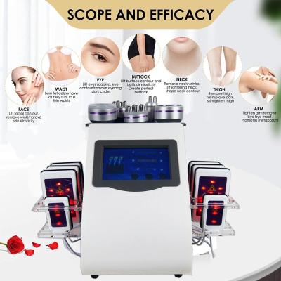 China 40 Khz 6 In One Laser Cavitation Machine Radio Frequency For Anti Wrinkle for sale