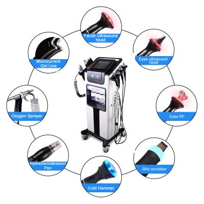 China 8 In 1 Hydra Dermabrasion Facial Aqua Peeling Machine Hydradermabrasion Microdermabrasion for sale