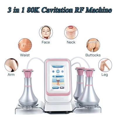 China 3 In 1 Cavitation Cellulite Reducetion Body Slimming Machine Radio Frequency For Face for sale
