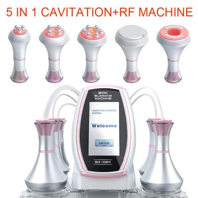 China 50W Vacuum Cavitation Slimming Machine 5 In 1 80K RF Ultrasonic Cavitation Cellulite Removal for sale