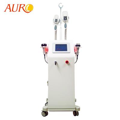 China Vertical Cavitation RF Machine 4 In 1 Fat Reduction Cold Cryo Laser Best Lipo Cavitation Machine for sale