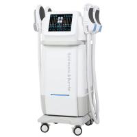 China Electromagnetic Muscle Stimulator Machine 4 Handles RF Manual Mode Weight Loss Trainer Body Slimming Machine for sale