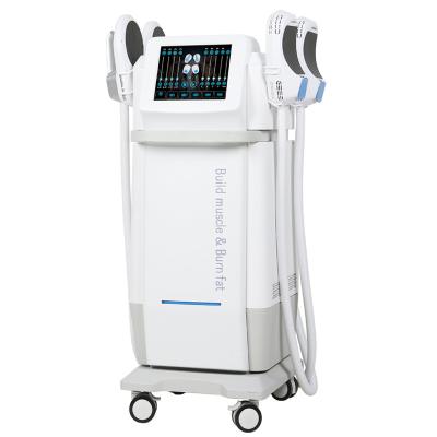 China Electromagnetic Muscle Stimulator Machine 4 Handles RF Manual Mode Weight Loss Trainer Body Slimming Machine for sale
