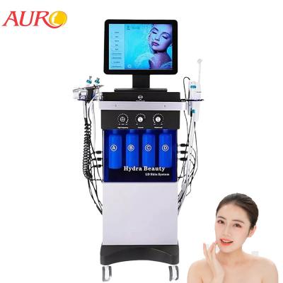 China CE H2O2 Hydrafacial Machine Dermabrasion Ultrasound Skin Scrubber Vibration Cleaning Oxygen Jet Peel Machine for sale