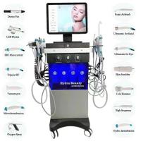 China CE H2O2 Hydrafacial Machine Dermabrasion Ultrasound Skin Scrubber Vibration Cleaning Oxygen Jet Peel Machine for sale
