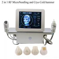 China 4 Needle Cartidges Electric Face Lift Machine RF Microneedling And Cryo Cold Hammer for sale