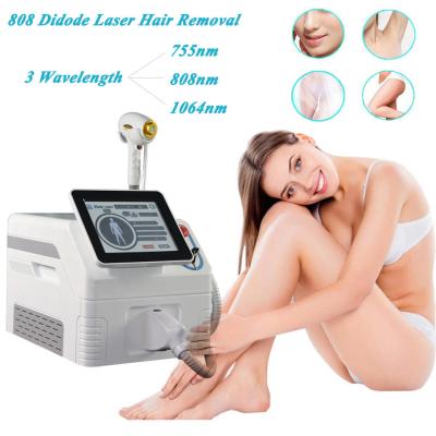 China Permanent Painless 808nm Diode Laser Hair Removal Machine With 10.4 Inch Touch Screen for sale