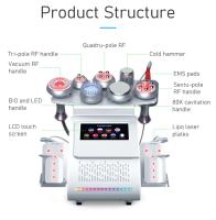 China 60Hz Laser Cavitation Machine RF Vacuum Cupping Therapy LED Microcurrent Weight Loss Machine for sale