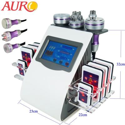 China 6 In 1 Laser Lipo Cavitation Fat Loss Machine Vacuum RF Multipolar for sale