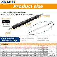 China Custom 0-10v Dimmable Driver 30W 4 In 1 Dimmable Lighting Transformers 12V Output IP67 for sale