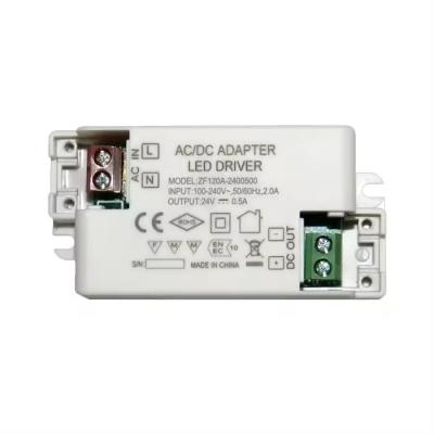 China 1- UL RU FCC CE SAA ROHS Approved Indoor LED Driver Ultra-Thin Small Design 24VDC 0.5A 12W Power Supply for 100-240V Input for sale