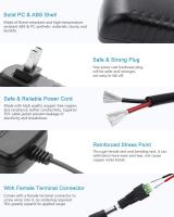 China Interchangeable 12V DC Power Adapter 1A to 3A with 9V Outlets UL Level VI SAA KC Certified 62*39*26mm 100%PC Direct for sale