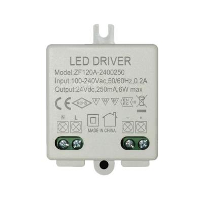 China Efficiency 80% Min Thin Industry Led Power Supply 24V 0.25A 6W for Christmas Led Lights for sale