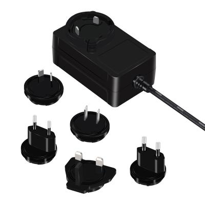 China 12V4A 48W Interchangeable Power Adapter with Multiple Certifications and Universal AC Input for sale