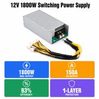 China 12V 150A 1800W Power Supply AC 100V-240V to DC 12V Regulated Switching Power Supply Transformer for LED Light Strip, CCTV Camera System, Mining Rig, Communication Equipment, 3D Printer for sale