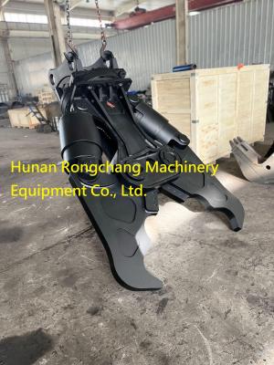 China Black Metal Hydraulic Shear Attachment for 15-45 Ton Excavators with 350 kN Cutting Force for sale
