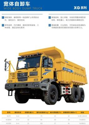 China XCMG Yellow Wide Body Dump Truck 40-60 Ton Capacity Heavy Construction Equipment for Mining Operations for sale