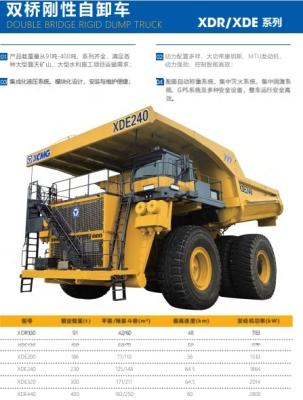 China XCMG Double Bridge Rigid Dump Truck - Electric Construction Equipment with Heavy-Duty 40-60 Ton Capacity for sale