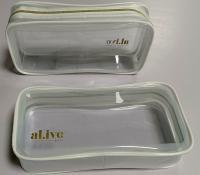 China Custom Heat Seal PVC Clear Plastic Makeup Bag With Zipper toiletry packaging for sale