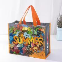 China Custom Printed Recycle Reusable PP Laminated Non Woven Tote Shopping Bags for sale