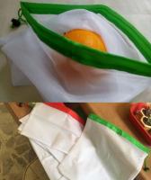 China BRC GOTS Drawstring Mesh Pouch , SEDEX 4P Mesh Grocery Produce Bags Washable for sale