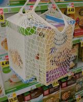 China SGS Mesh Market Tote , Recycled Foldable SMETA GOTS Cotton String Shopping Bag for sale