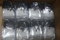 China Silkscreen Bowknot PVC Plastic Pouch bags Buttons Clear Transparent 7P With Handles for sale
