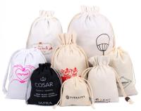 China 230gsm Canvas Cotton Drawstring Bag , TUV OEM Muslin Drawstring Pouch for sale