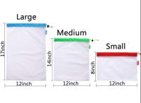 China BRC GOTS Drawstring Mesh Pouch , SEDEX 4P Mesh Grocery Produce Bags Washable for sale