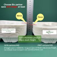 China Rectangle Cornstarch Clamshell Food Packaging 20000pcs Disposable Lunch Bento Single Tier for sale