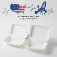 China Biodegradable Compostable Within 90 Day Disposable Bagasse Takeout Fast Food Packaging for sale