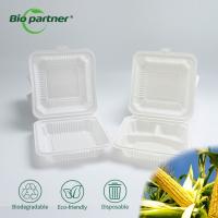 China Customized 3 Compartment Corn Starch Clamshell Food Container for Restaurant Togo for sale