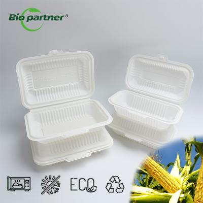 China Restaurant Disposable Microwave Safe Hinged Plastic Take Out Clamshell Food Container for sale