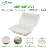 China Square MFPP Food Packaging Container 20000pcs Microwaveable Clamshell Lunch Meal Prep for sale