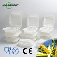 China Custom Logo Biodegradable Corn Starch Takeaway Container 20000pcs MOQ Food Packaging for sale