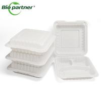 China Leak Proof Rectangle Plastic Lunch Box 20000pcs Hinged Clamshell Disposable Food Container for sale