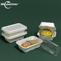 China 180x125x39mm Biodegradable Compartment Takeaway Box for Hot Food Takeout Service for sale