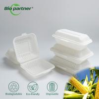 China Customized Logo Acceptable Eco-Friendly Cornstarch Plastic PP Takeaway Burger Box for sale