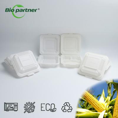 China Disposable MFPP Corn Starch Takeaway Food Box 20000pcs Fried Chicken Packaging for sale