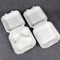 China Sugarcane Bagasse Oval Food Container Clamshell Box 750ml Eco Friendly Takeaway for sale