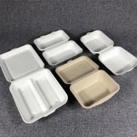 China Sugarcane Bagasse Oval Food Container Clamshell Box 750ml Eco Friendly Takeaway for sale