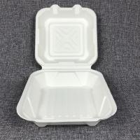 China Sugarcane Bagasse Oval Food Container Clamshell Box 750ml Eco Friendly Takeaway for sale