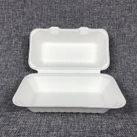 China Sugarcane Bagasse Oval Food Container Clamshell Box 750ml Eco Friendly Takeaway for sale
