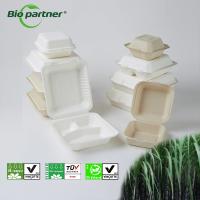 China 15% Off 4 Compartment 500ml Sugarcane Bagasse Food Container Pulp Box for Different Sizes for sale