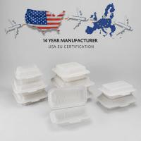 China Take Away Corn Starch Clamshell Food Container Disposable Take Out MFPP Clamshell for sale