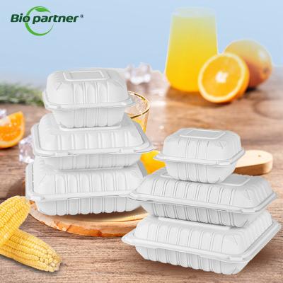China MFPP White Bento Box Food Packaging Togo Container Carry Out Square Food Container 20000pcs MOQ for sale
