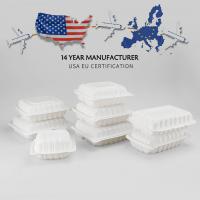 China Customized Size Casual Design Disposable Hinged Food Container for Burger Restaurant for sale