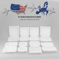 China Take Away Food Containers with 3 Compartments Pp Hinged Container Clamshell Lunch Box for sale