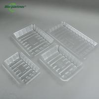 China PET Blister Frozen Food Tray Custom Size Rectangle Disposable Meat Fruit Vegetable Packaging for sale